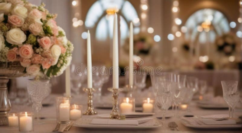 Wedding Designed Table Setting, Wedding Scene, Wedding Table, Bright ...
