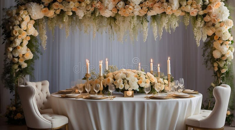 Wedding Designed Table Setting, Wedding Scene, Wedding Table, Bright ...