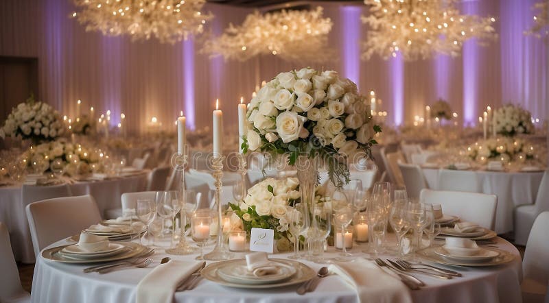 Wedding Designed Table Setting, Wedding Scene, Wedding Table, Bright ...