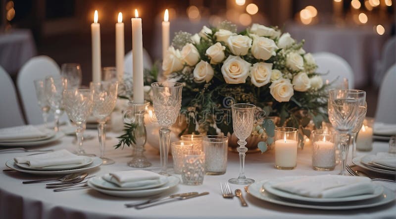 Wedding Designed Table Setting, Wedding Scene, Wedding Table, Bright ...