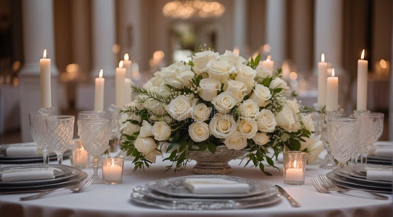 Wedding Designed Table Setting, Wedding Scene, Wedding Table, Bright ...