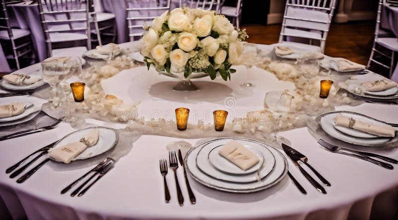 Wedding Designed Table Setting, Wedding Scene, Wedding Table, Bright ...