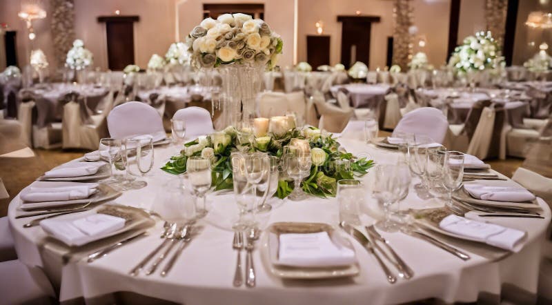 Wedding Designed Table Setting, Wedding Scene, Wedding Table, Bright ...