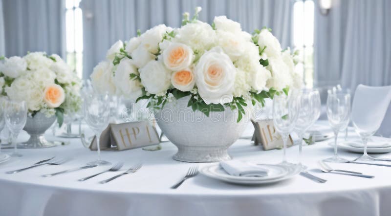 Wedding Designed Table Setting, Wedding Scene, Wedding Table, Bright ...