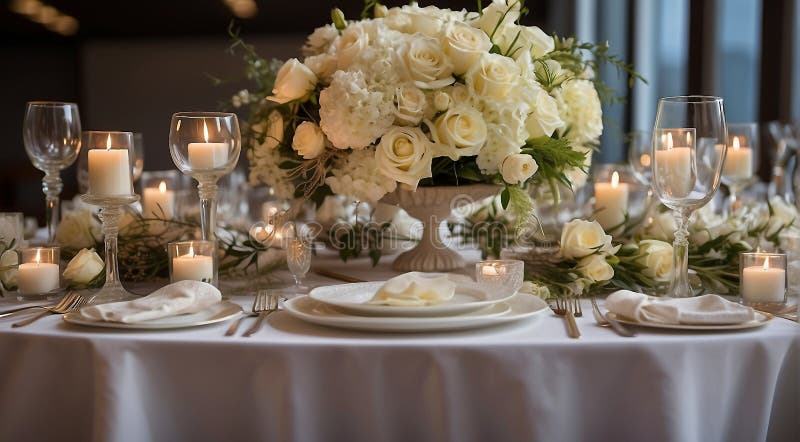 Wedding Designed Table Setting, Wedding Scene, Wedding Table, Bright ...