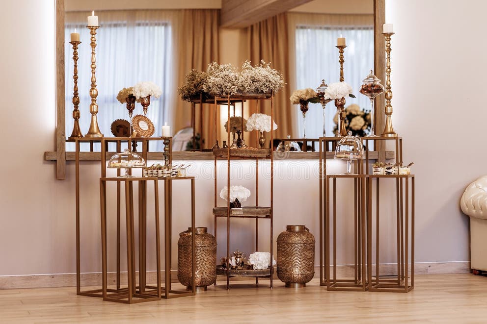 Dessert table setup stock photo. Image of cooking, decor - 314980336