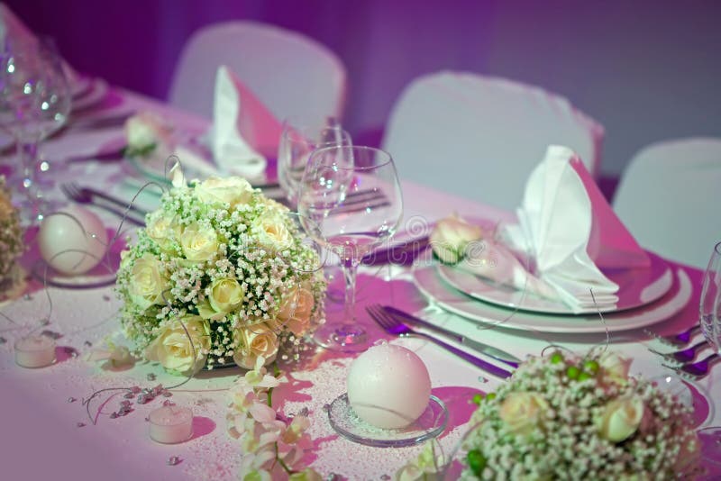 Wedding Dinner stock photo. Image of empty, chandelier - 16838246