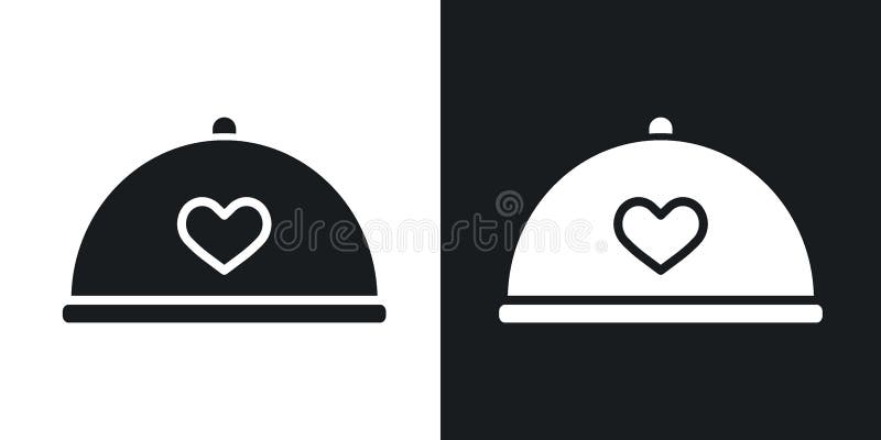 Wedding Dinner Icon Vector Set on White Background Stock Vector ...