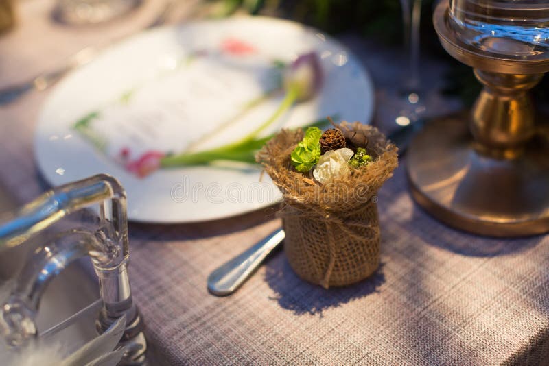 Wedding dinner stock photo. Image of candle, dish, color - 64849406