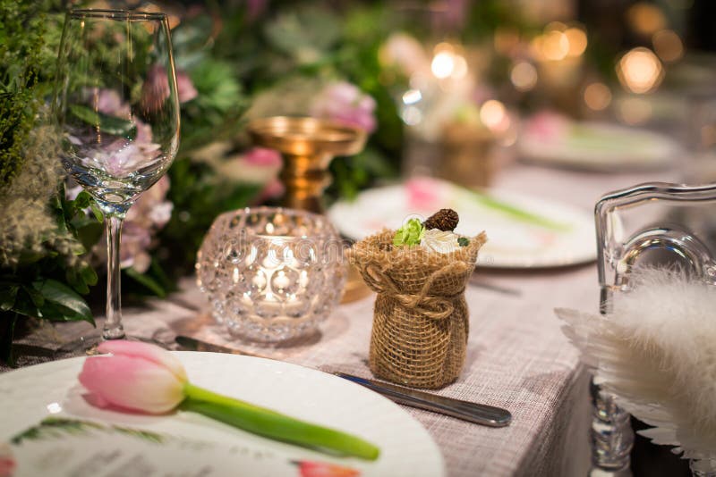 Wedding dinner stock image. Image of banquet, evening - 64852721