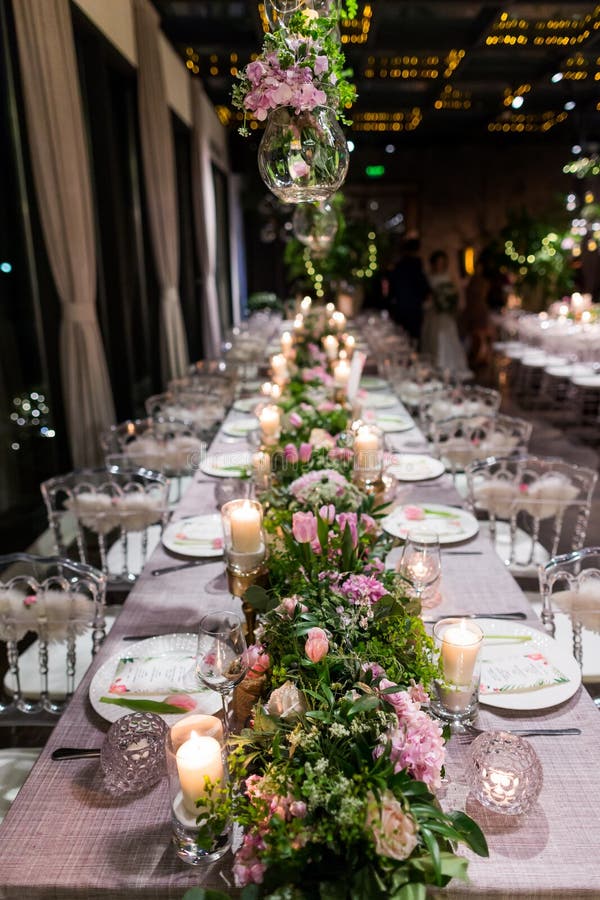 Wedding dinner stock image. Image of banquet, evening - 64852721