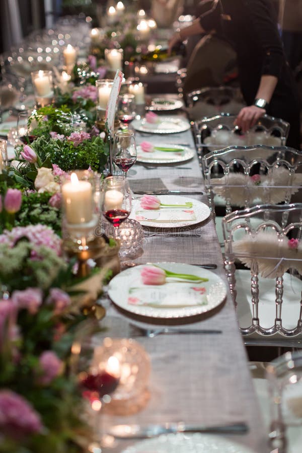 Wedding dinner stock photo. Image of dining, convention - 64853110