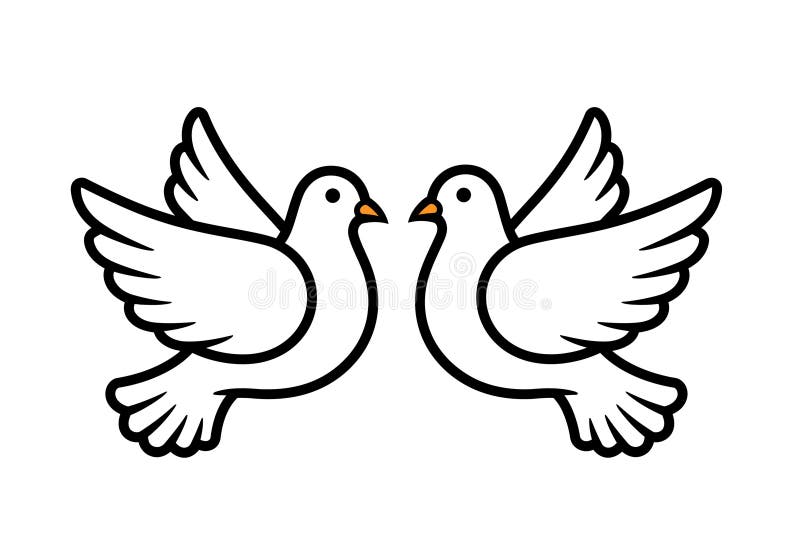 Wedding dove clipart stock vector. Illustration of graphic - 372685100