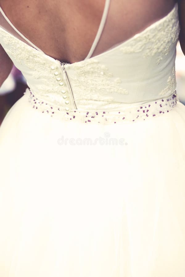 Wedding dress back view stock photo. Image of femininity - 81244518