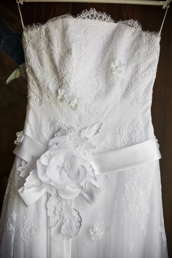 Wedding dress close up stock photo. Image of marriage - 27356358