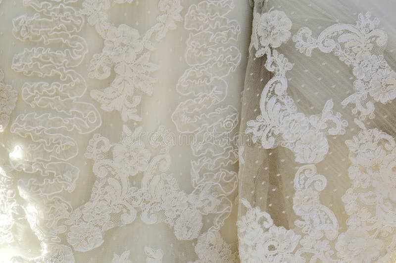Wedding dress fabric stock photo. Image of flower, bridal - 91691074