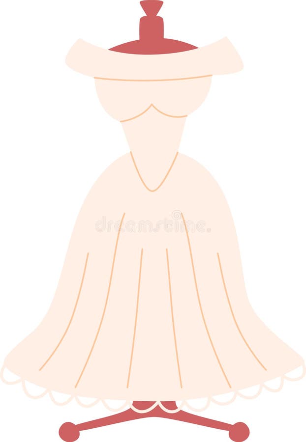 Wedding Dress on Hanger stock vector. Illustration of dress - 297875070