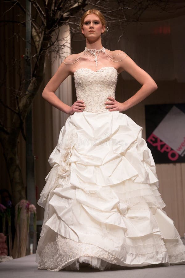 Wedding Dresses Fashion Show Editorial Stock Photo - Image of chic ...