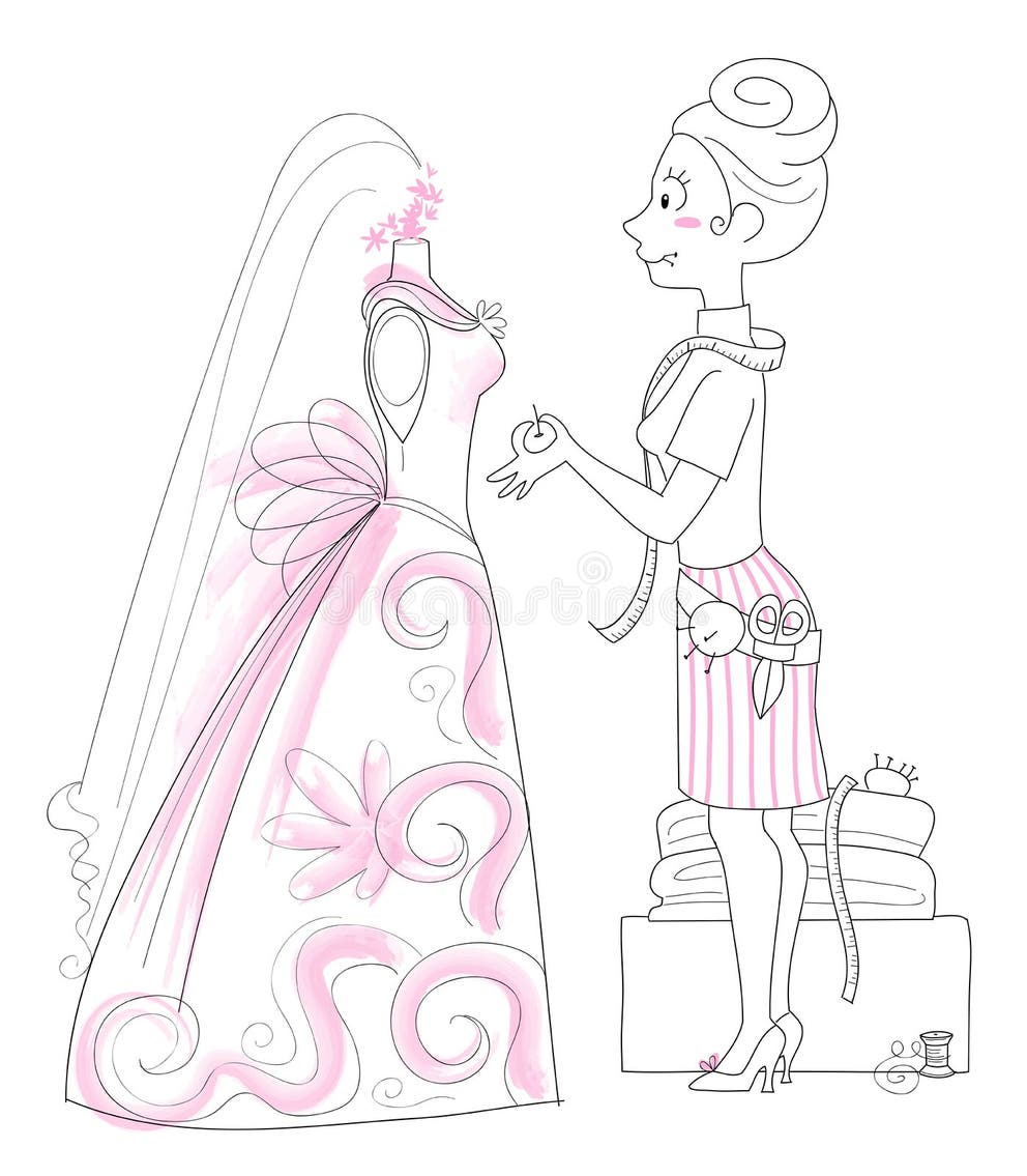 Dressmaker Mannequin Cartoon Stock Illustrations – 773 Dressmaker ...
