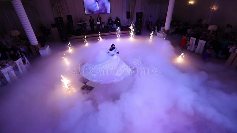 Wedding First Dance with Special Effects. Stock Video - Video of beauty ...