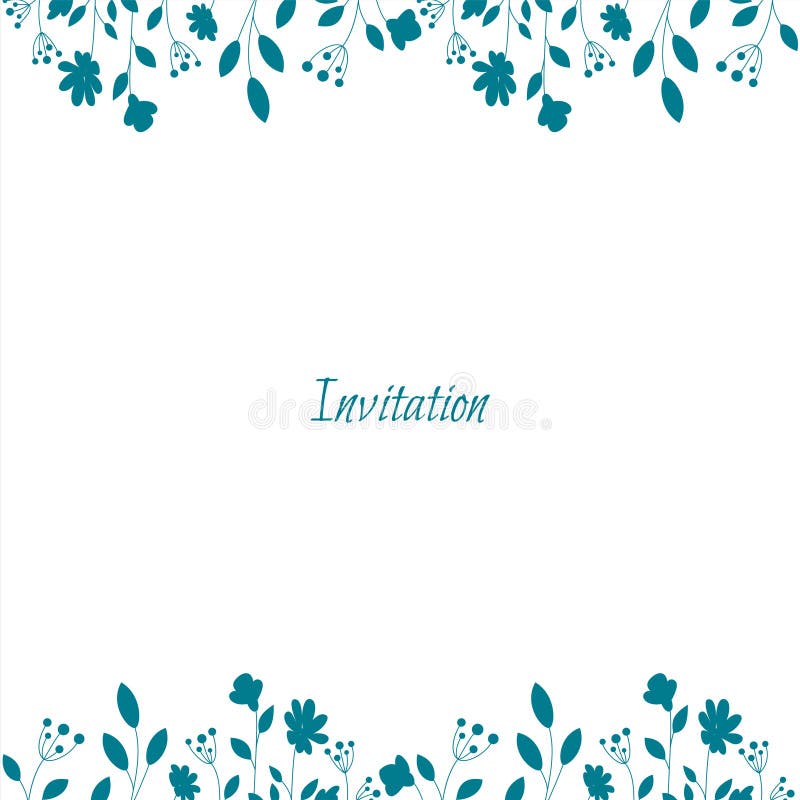 Wedding Floral Invitation. Invitation Card with Floral Pattern Stock ...