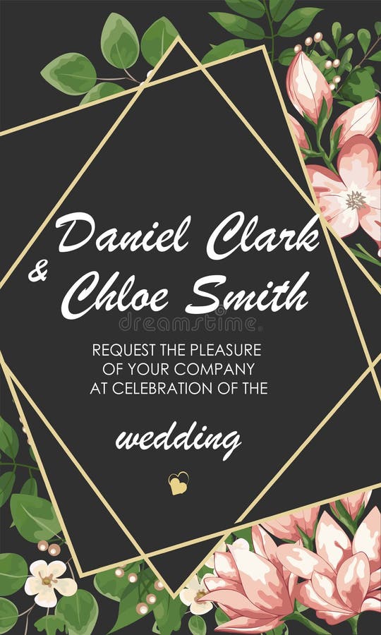 Wedding Floral Invite Invtation Save The Date Card Design Watercolor
