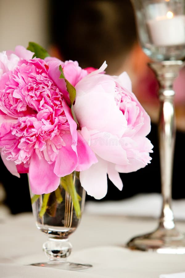 Wedding Flower Arrangement Table Setting Series Stock Photo - Image of ...