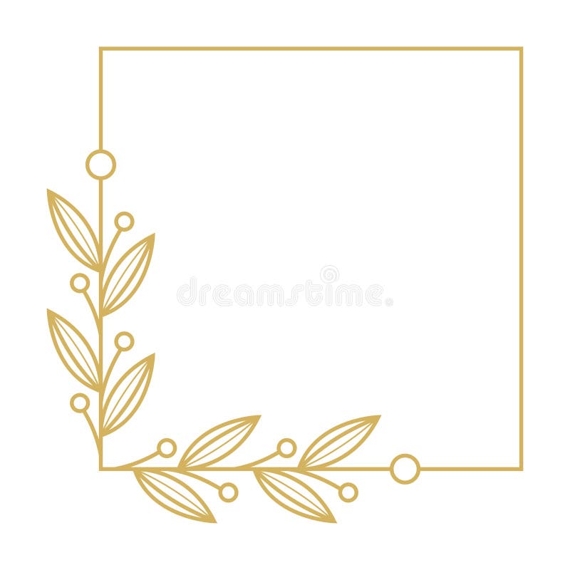 Wedding Flower Frame Element Design Stock Illustration - Illustration ...