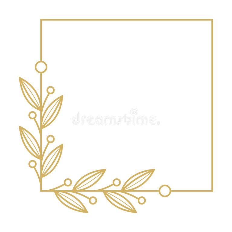 Wedding Flower Frame Element Design Stock Illustration - Illustration ...