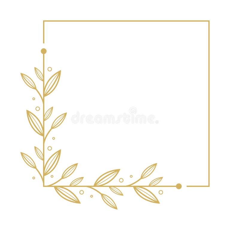 Wedding Flower Frame Element Design Stock Illustration - Illustration ...