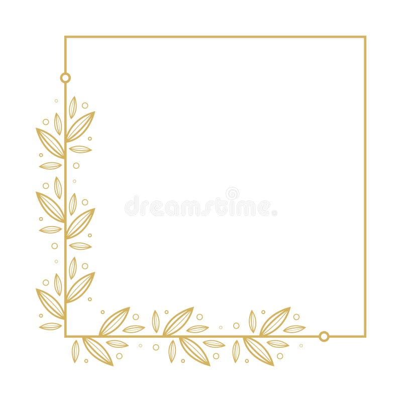 Wedding Flower Frame Element Design Stock Illustration - Illustration ...
