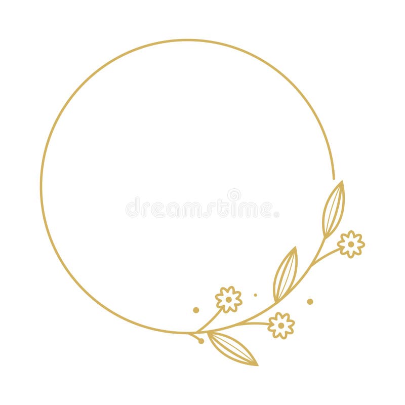 Wedding Flower Frame Element Design Stock Illustration - Illustration ...
