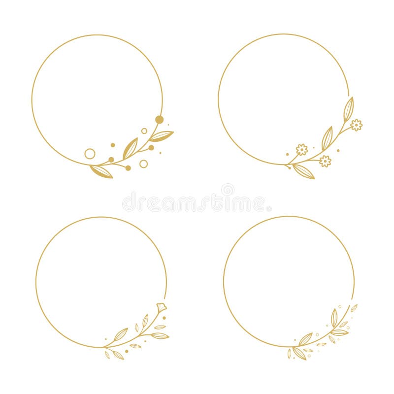 Wedding Flower Frame Element Design Stock Illustration - Illustration ...