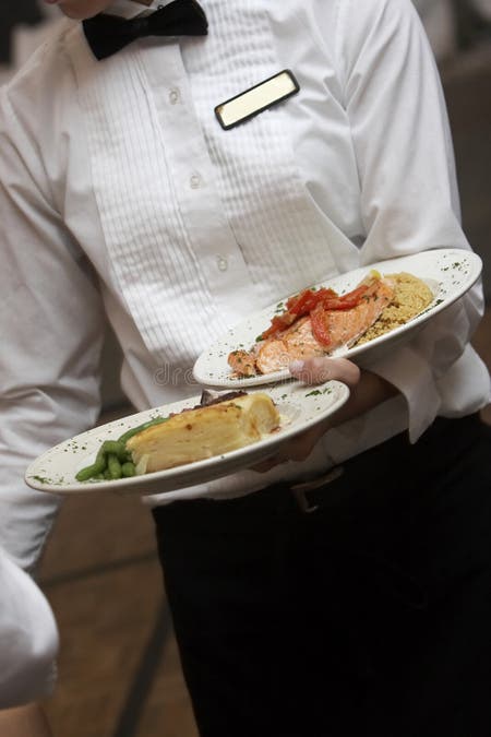 Wedding food being served stock image. Image of shirt - 1513331