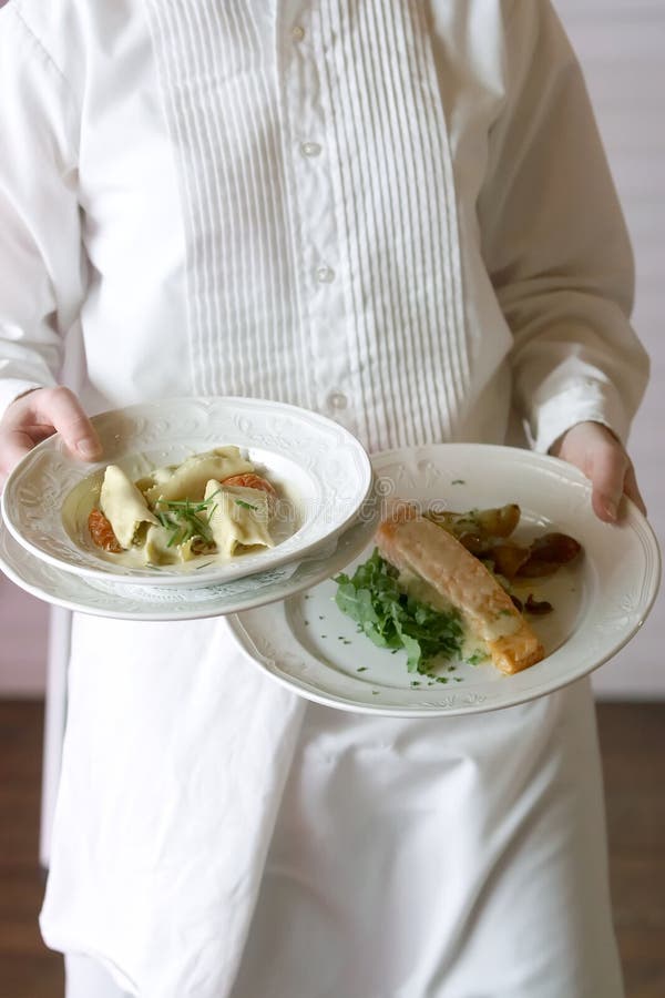 Wedding food being served stock image. Image of shirt - 1513331