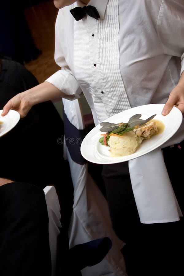 Dinner Being Served at a Wedding Stock Image - Image of display, meal ...