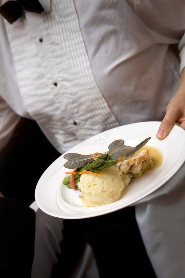 Dinner Being Served at a Wedding Stock Image - Image of display, meal ...