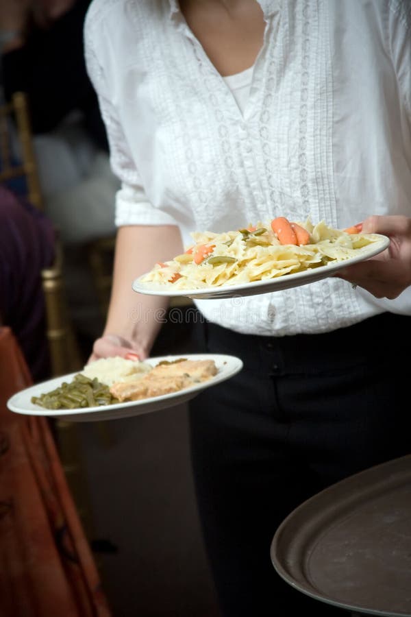 Dinner Being Served at a Wedding Stock Image - Image of display, meal ...