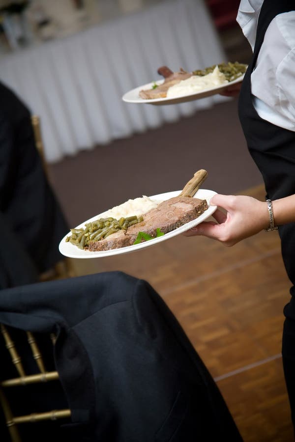 Wedding Food Being Served by a Waiter Stock Photo - Image of service ...