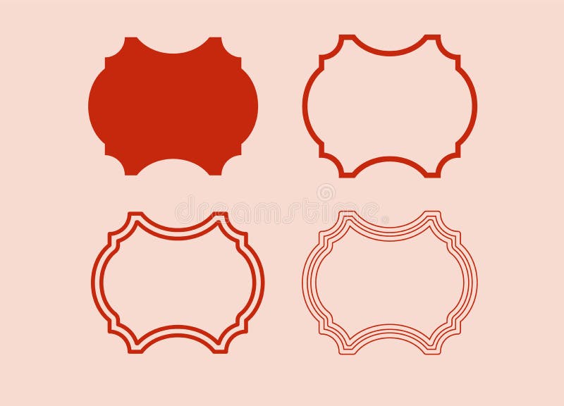 Wedding Frame. Mailbox Monogram, Vintage. Basic Shape, Monogram Frame ...