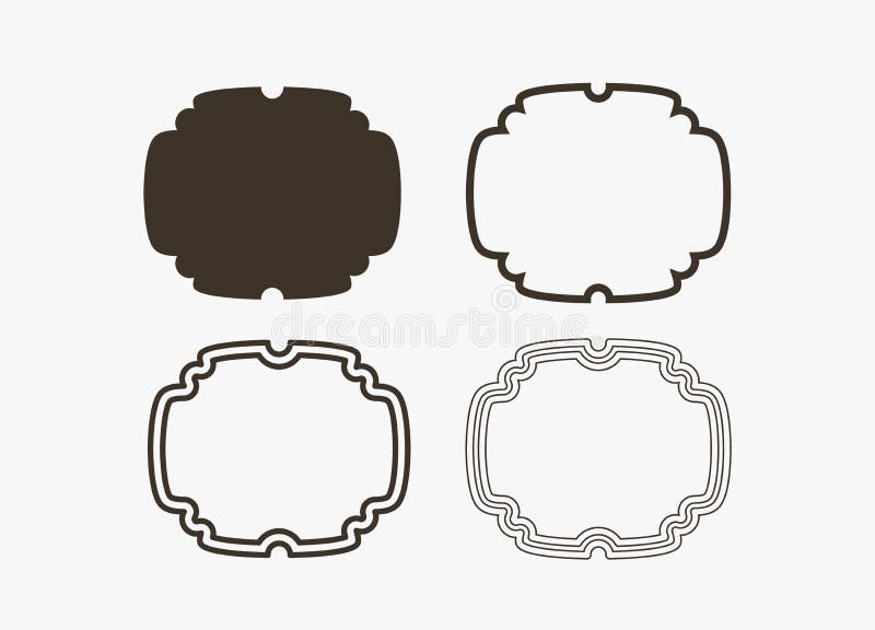 Wedding Frame. Mailbox Monogram, Vintage. Basic Shape, Monogram Frame ...