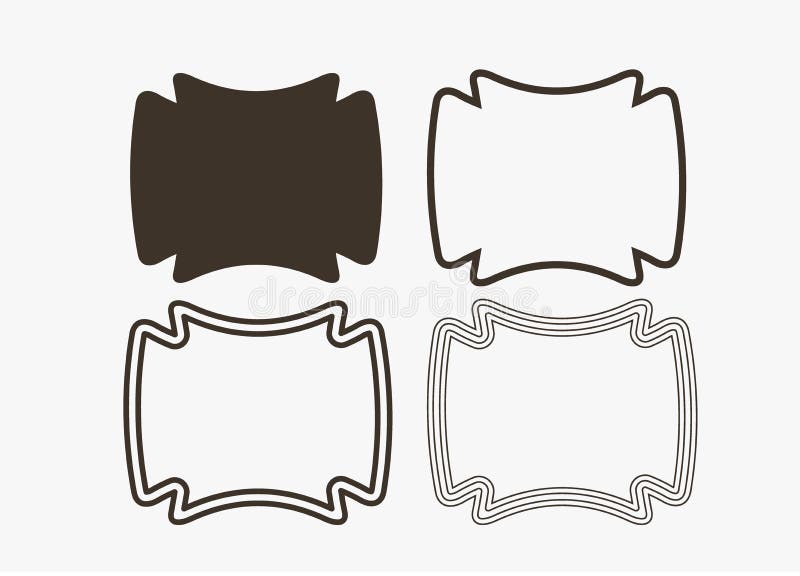 Wedding Frame. Mailbox Monogram, Vintage. Basic Shape, Monogram Frame ...