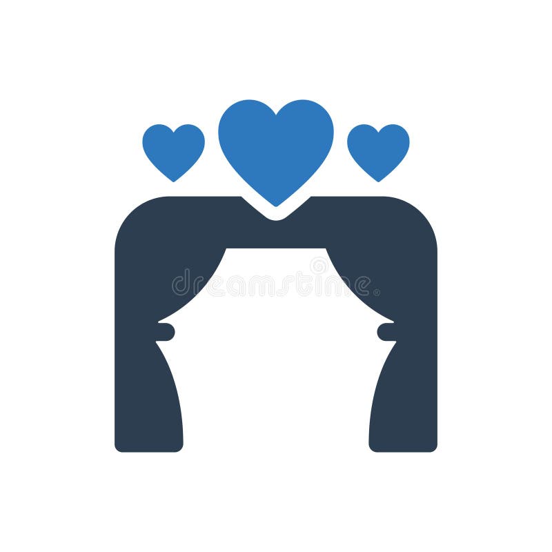 Wedding Gate Icon stock vector. Illustration of sign - 376450502