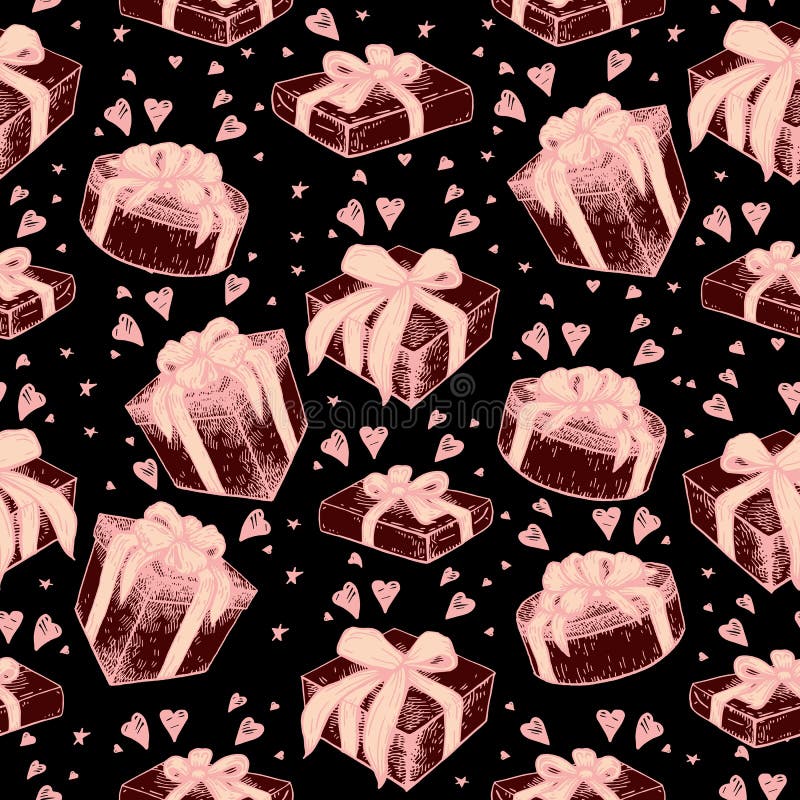 Wedding Gentle Gifts Seamless Vector Pattern Stock Vector ...