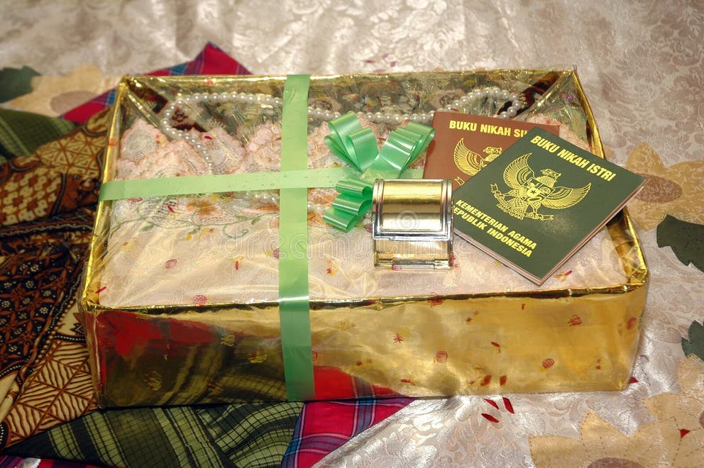 Wedding Gift and Marriage Certificate Stock Photo - Image of beautiful ...