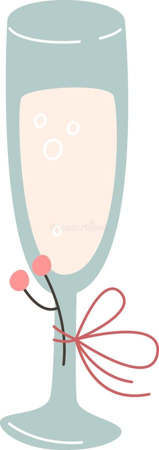 Wedding Glass with Champagne Stock Vector - Illustration of holiday ...