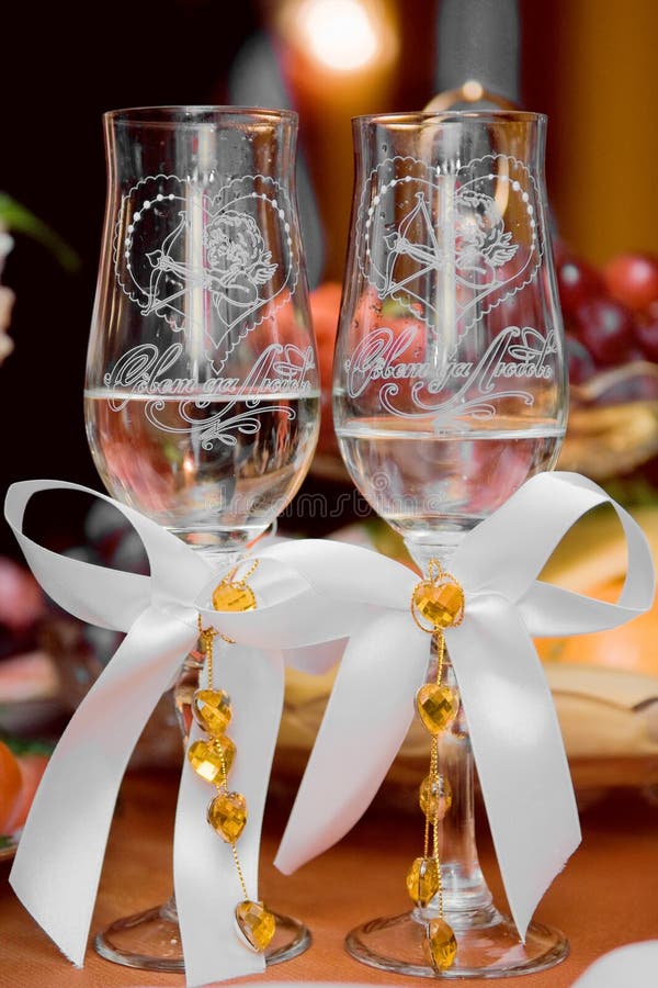 Wedding glasses stock image. Image of decor, tableware - 21653617