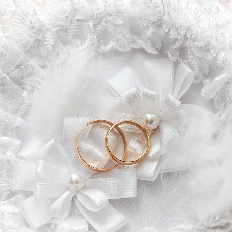 Wedding Gold Ring, Decorations for a Wedding Stock Image - Image of ...
