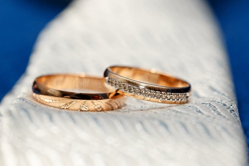 Wedding Gold Ring, Decorations for Wedding Celebration. Stock Photo ...