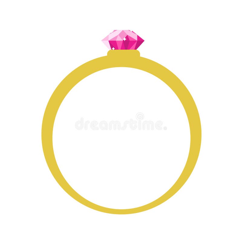 Wedding Gold Ring Icon Vector Illustration Stock Vector - Illustration ...